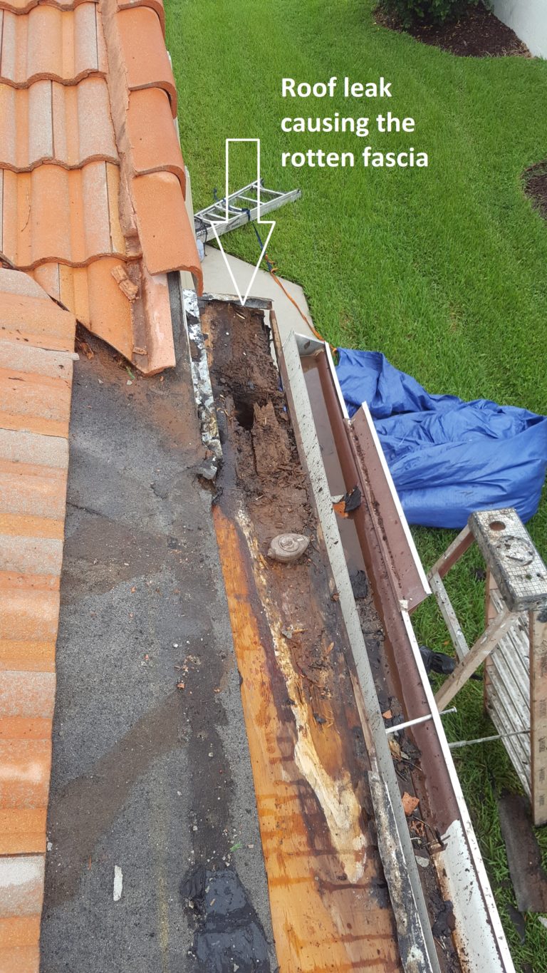 Rotten Fascia and Soffit Repair - Roofing Contractor in Boca Raton